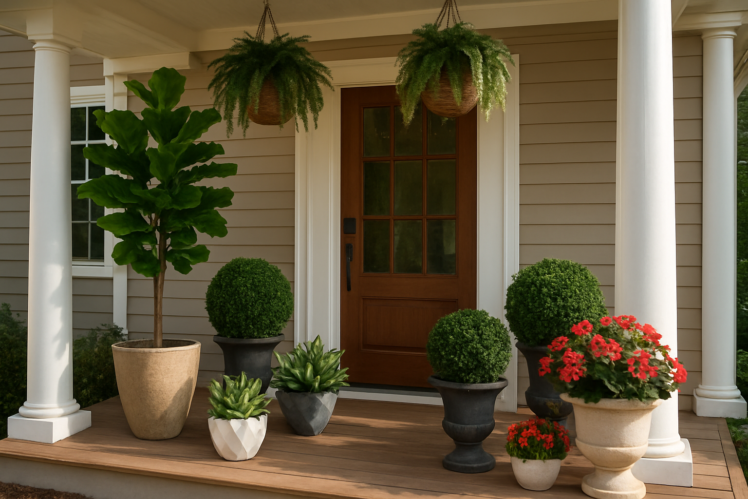 The Best Faux Plants for a Stylish, Low-Maintenance Front Porch